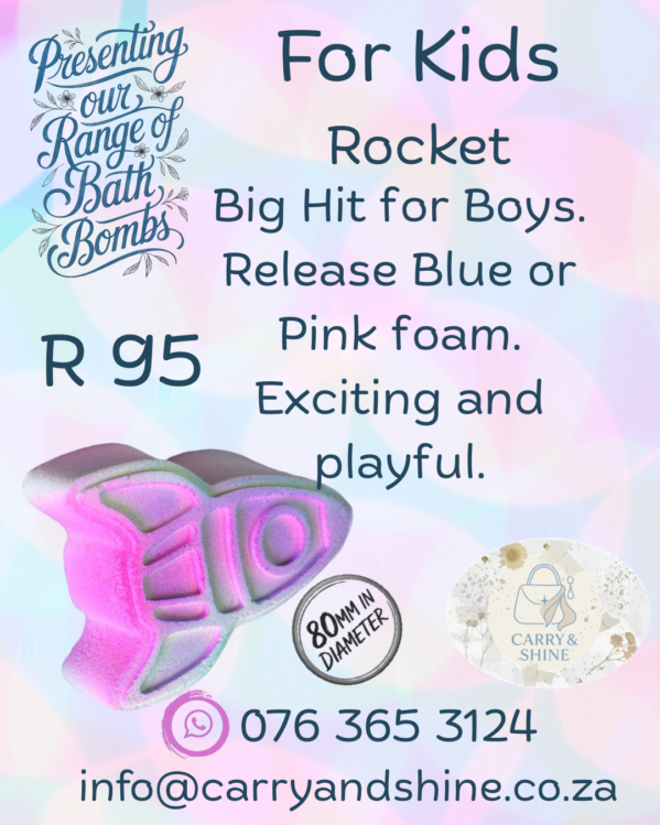 Kids Rocket Bath Bombs – Carry & Shine